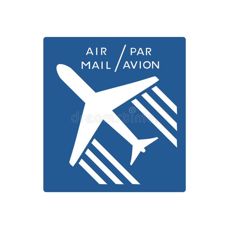 Air mail symbol stock vector. Illustration of sign, avion - 211127106