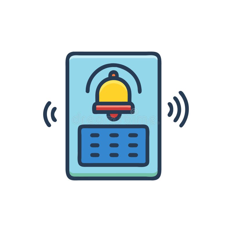 Creative Alarm System Design Icon Stock Illustration - Illustration of ...