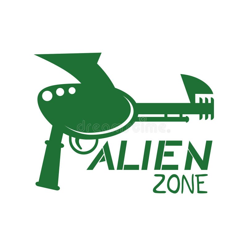 Alien gun illustration stock vector. Illustration of icon - 138081141