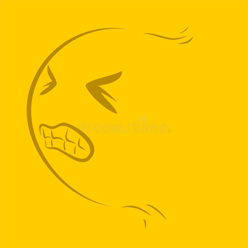 Angry Face Trying Get Our of the Bottom Stock Vector - Illustration of ...