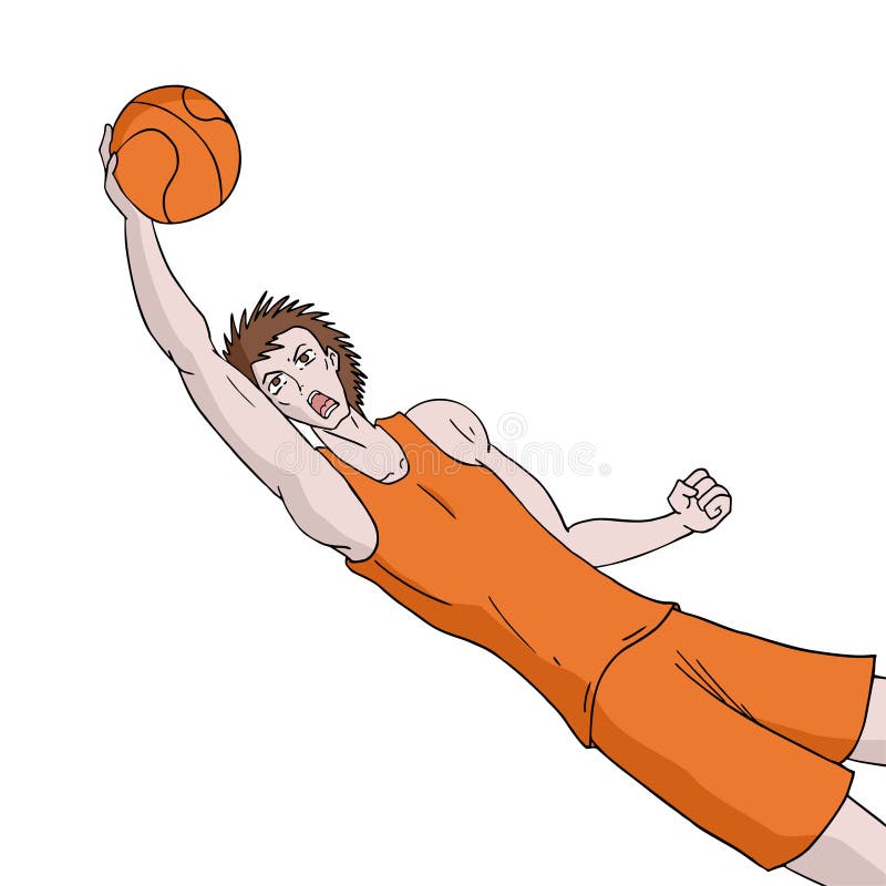 Basketball player draw stock vector. Illustration of ball - 154818885