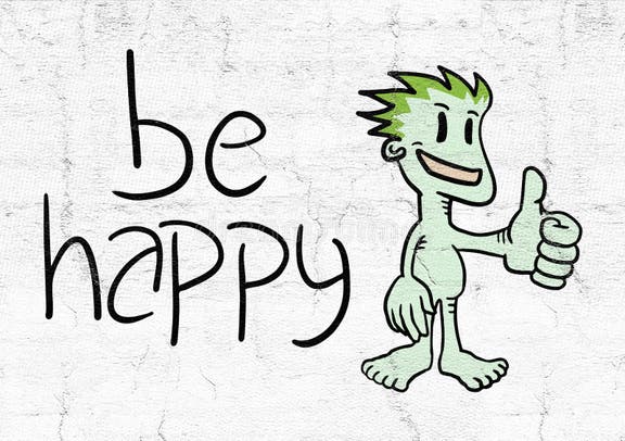 Be happy message stock illustration. Illustration of abstract - 109107782
