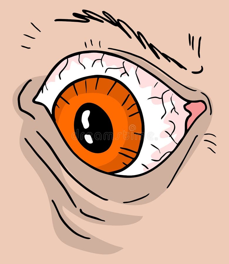 Big angry eye stock vector. Illustration of pupil, design - 99548236