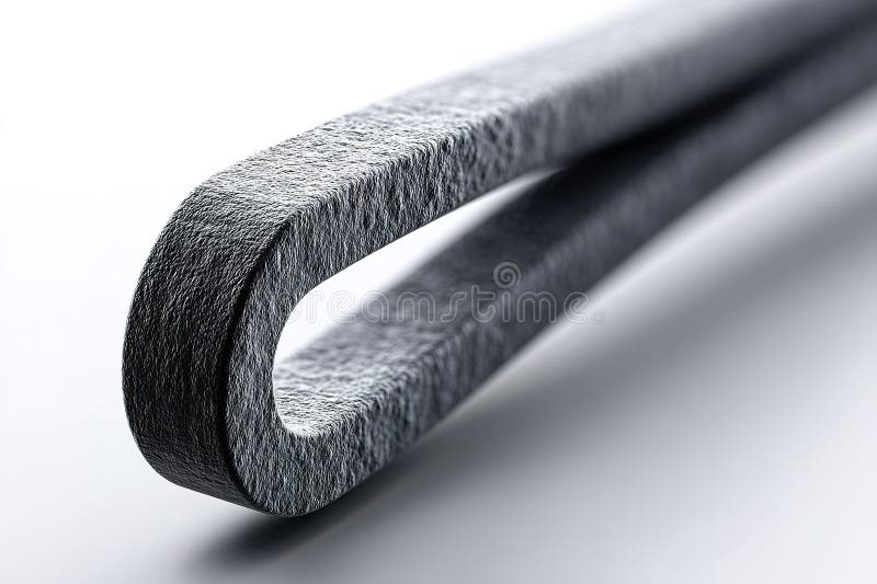 Creative Design of a Black Curved Metal Object Highlighting Texture and ...