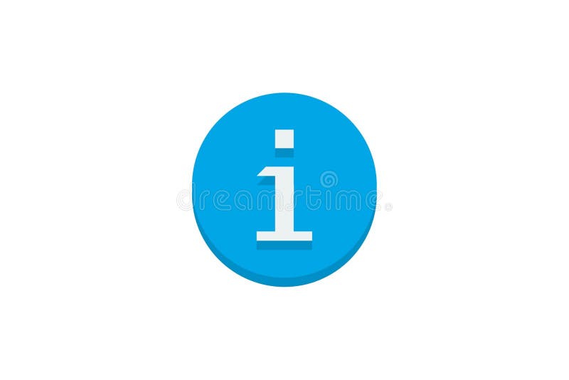 Creative Design of Blue Info Icon Isolated on White Color Background ...