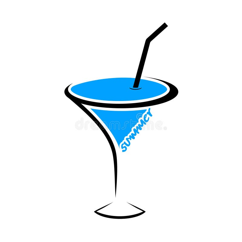 Blue juice illustration stock vector. Illustration of holiday - 117982231