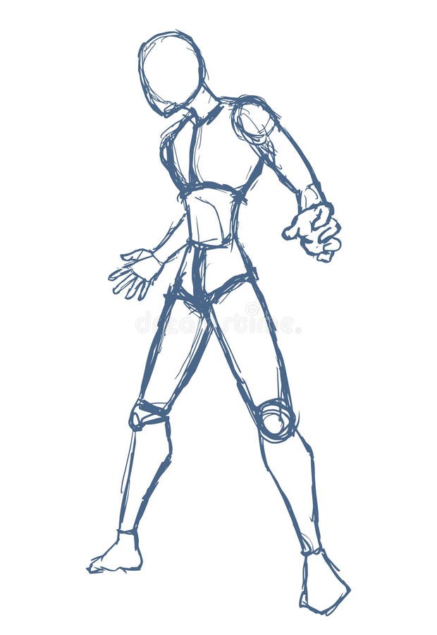 Design of body sketch stock vector. Illustration of figure - 364439516