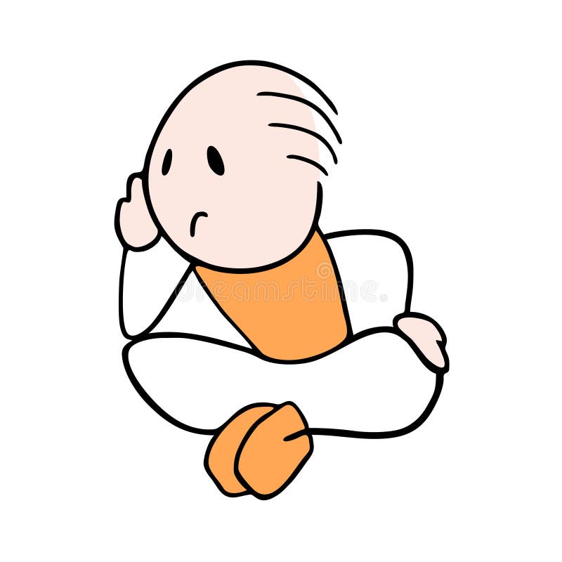 Boring man draw stock vector. Illustration of people - 111751358