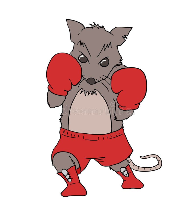 Creative Design of Boxing Rat Stock Vector - Illustration of athlete ...