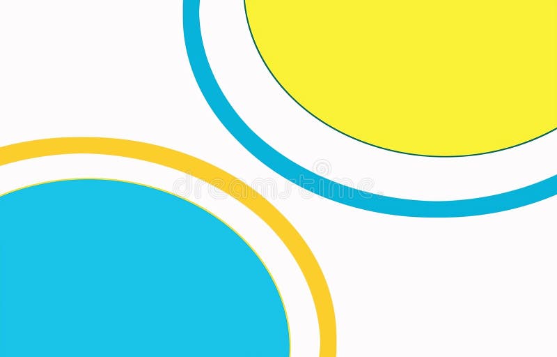 Creative Design from Bright Circles. 2 Primary Colors, Blue and Yellow ...