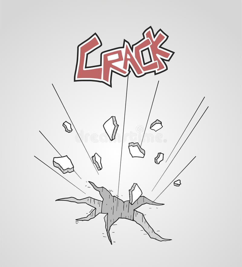 Broken ground illustraiton stock vector. Illustration of strong - 280654061