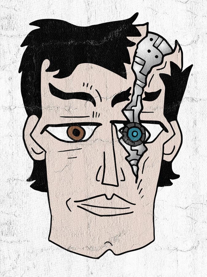 Futuristic broken robot stock vector. Illustration of future - 124902744