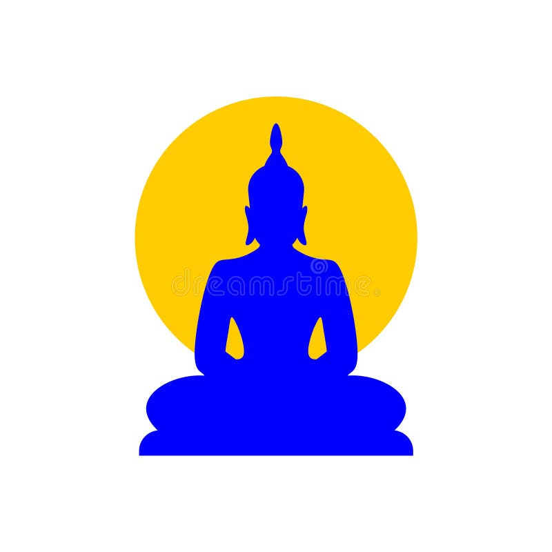 Design of Buddha icon stock vector. Illustration of blue - 213685772