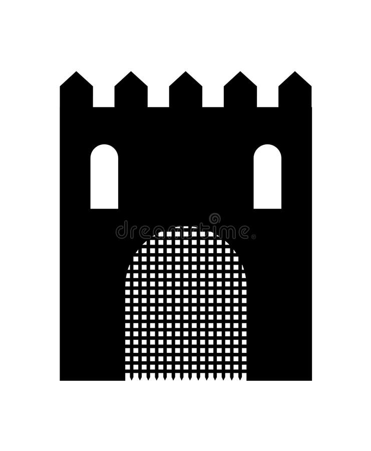 Castle symbol stock vector. Illustration of fort, isolated - 99574013