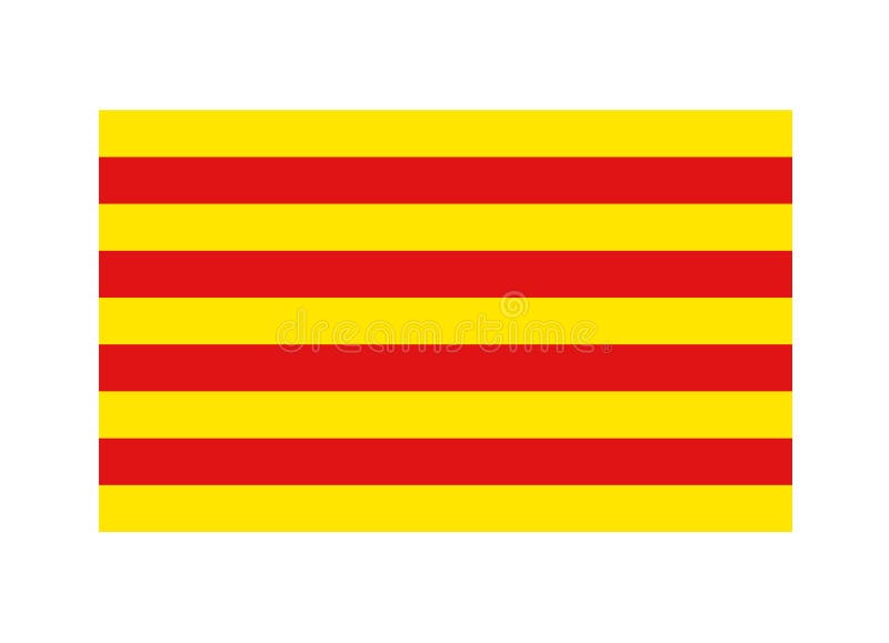 Catalunya Flag, Coat of Arms and Map, Spain Stock Vector - Illustration ...
