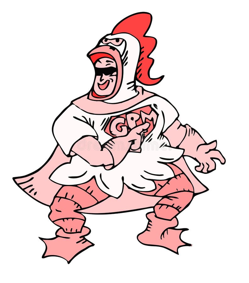 Chicken man stock vector. Illustration of party, bird - 227688470