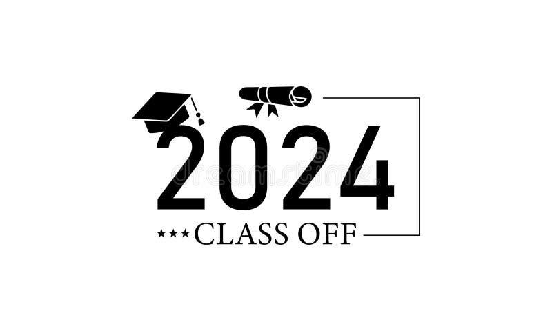 Creative Design for the Class of 2024 Text Illustration Stock Vector ...