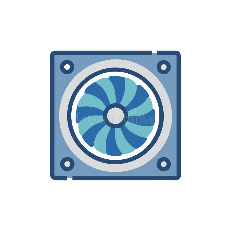 Creative Computer Cooling Fan Design Icon Stock Illustration ...