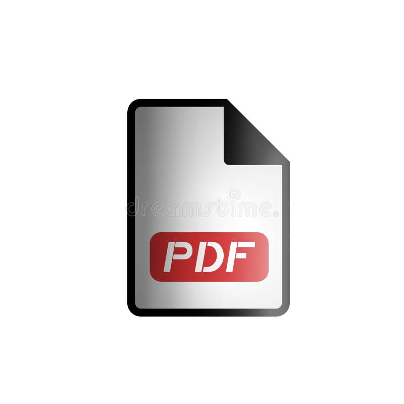 Computer pdf file icon stock illustration. Illustration of creative ...