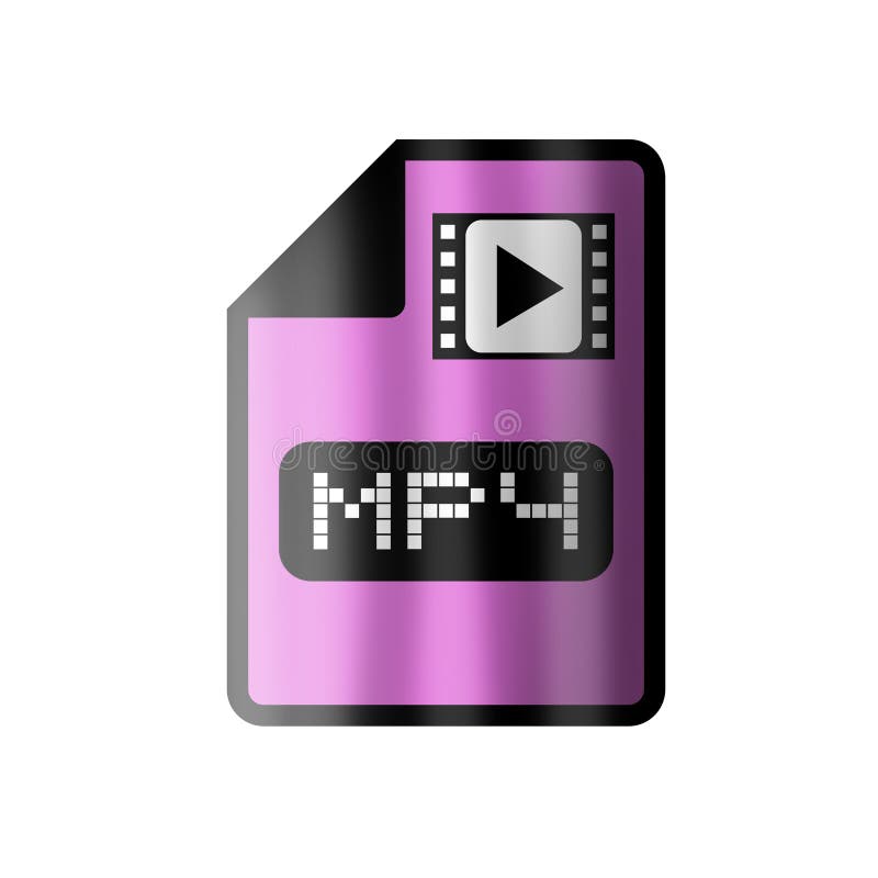 Computer video file icon stock illustration. Illustration of computing ...