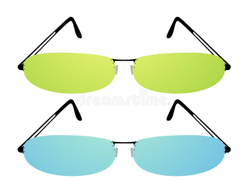 Cool Eyeglasses Simple Flat Design Stock Vector - Illustration of ...