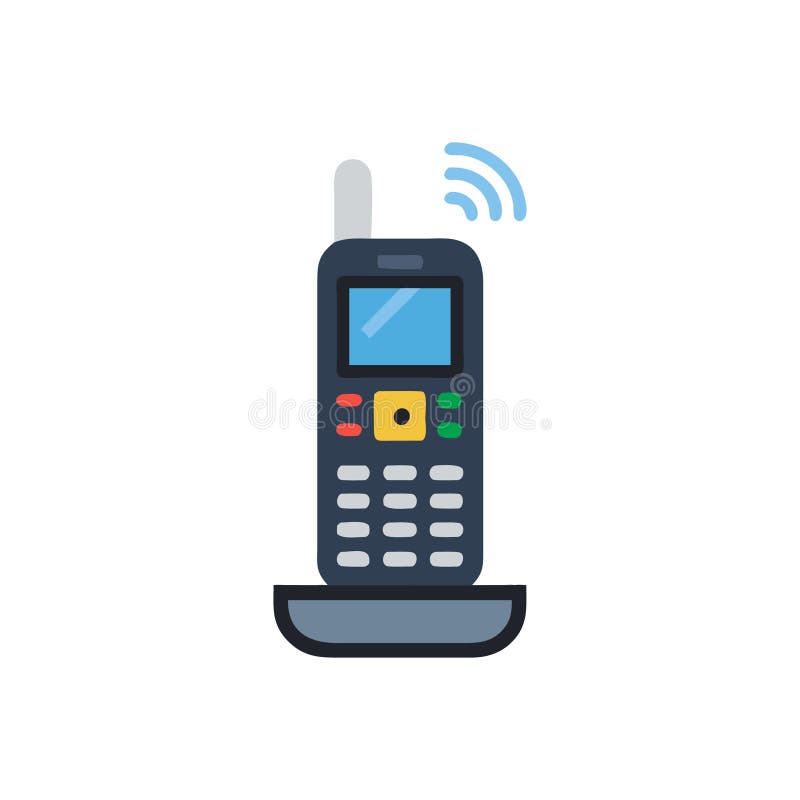 Creative Cordless Phone Design Icon Stock Image - Illustration of phone ...
