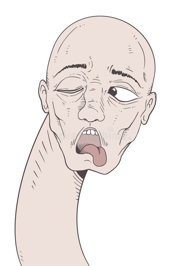 Crazy face draw stock illustration. Illustration of neck - 349985457