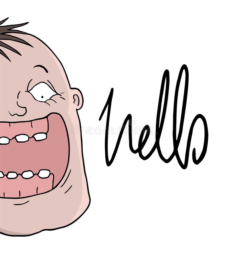 Hello face stock vector. Illustration of welcome, doll - 26088243