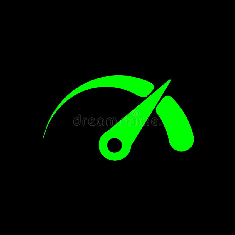 New Green Color Dash Board Vector with Black Background Stock ...