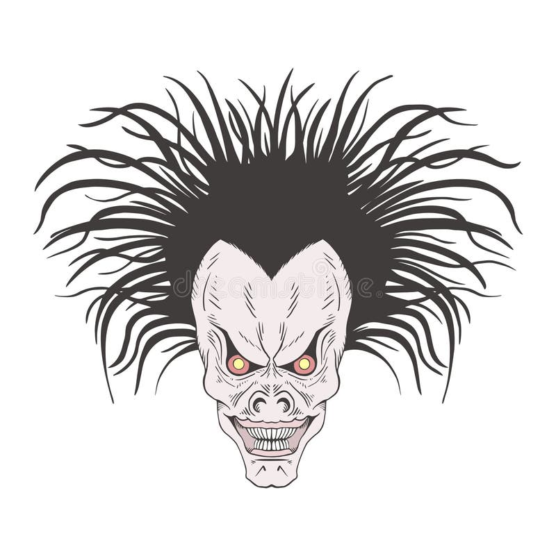 Creepy mad face stock vector. Illustration of male, ghostly - 349985313