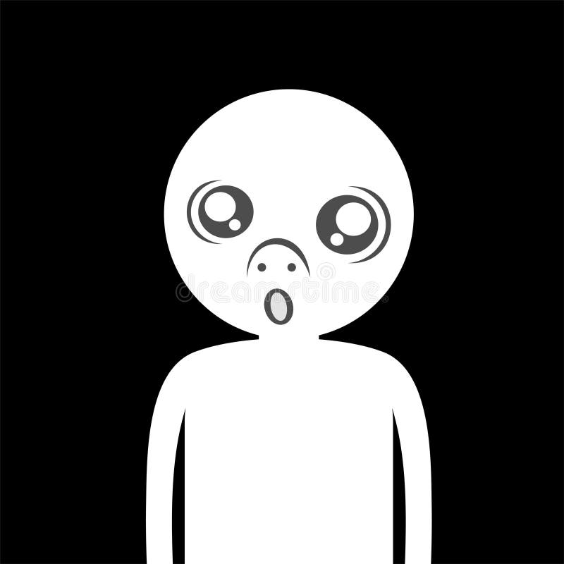 Curious face draw stock vector. Illustration of expression - 280650560