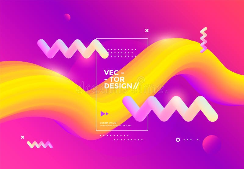 Creative Design 3d Flow Shape. Liquid Wave Stock Vector - Illustration ...