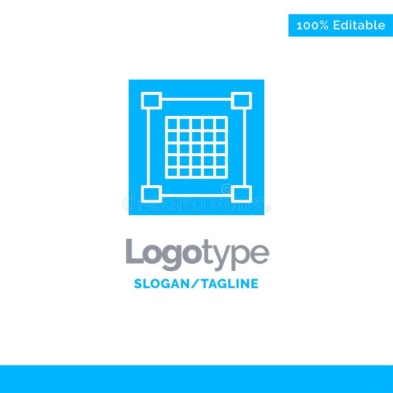 Creative, Design, Designer, Graphic, Grid Blue Solid Logo Template ...