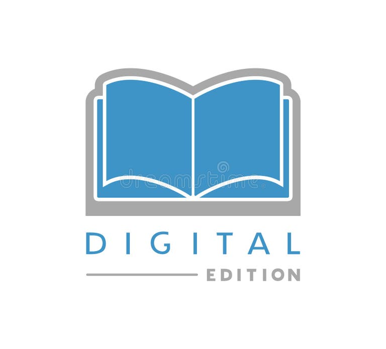 Creative Design of Digital Book Edition Symbol Stock Vector ...