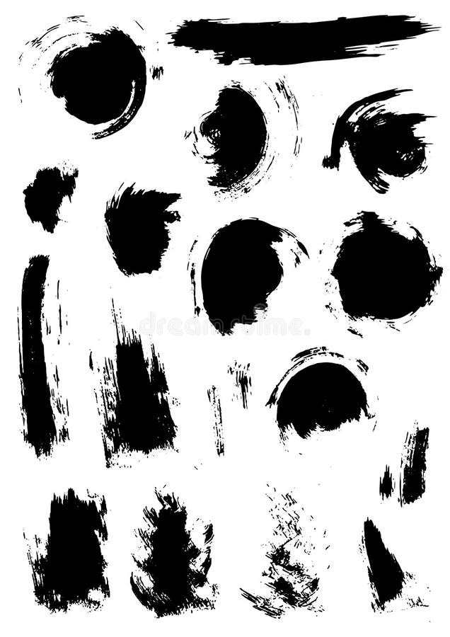 Creative Design. Drawing with a Brush, Sponge, Textile Stock Vector ...