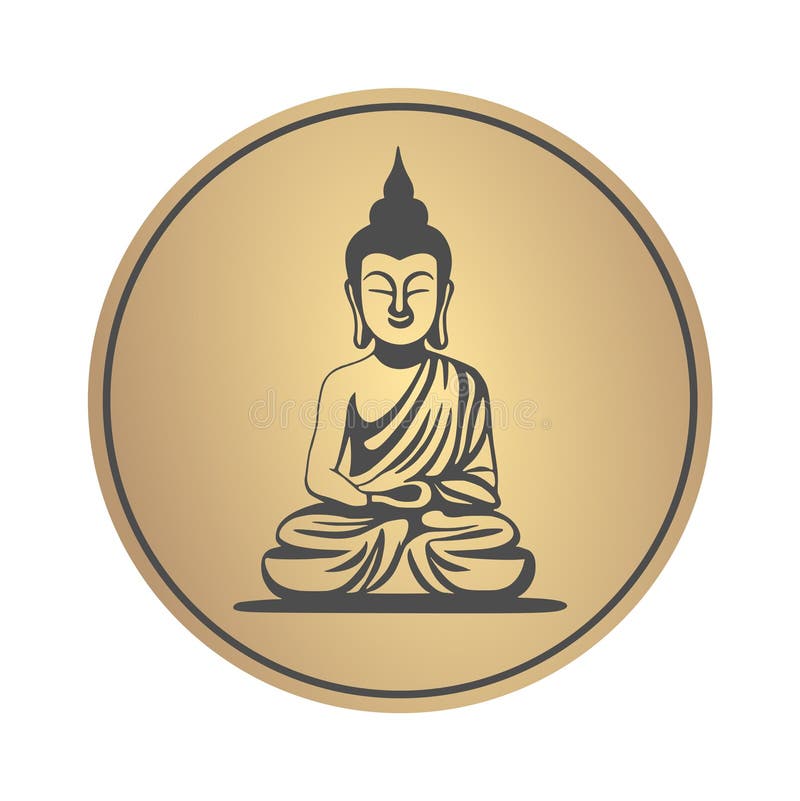 Elegant Buddha Coloring Page with Floral Motifs for Adults Stock ...