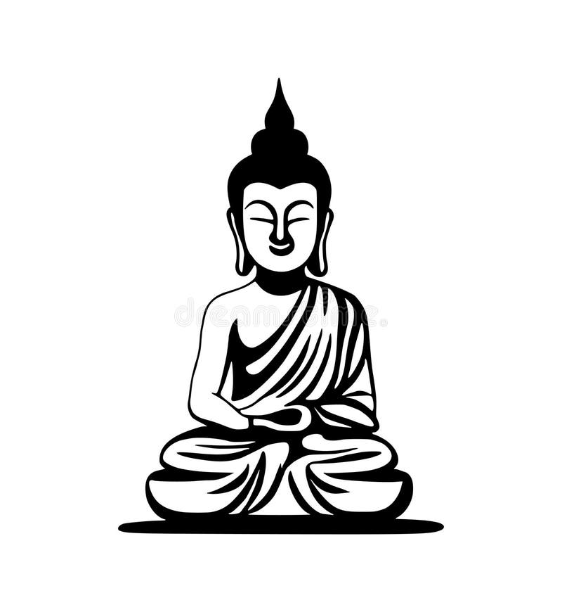 Elegant Buddha symbol stock vector. Illustration of drawing - 333201555