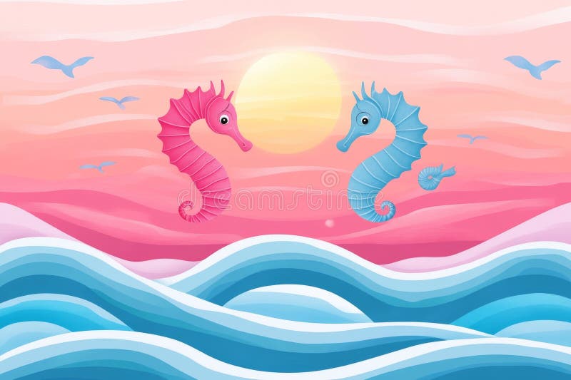 A Creative Design Element Showcasing an Array of Marine Creatures and ...