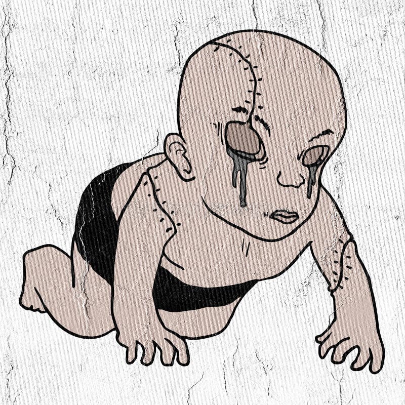 Evil baby stock illustration. Illustration of creepy - 139973635