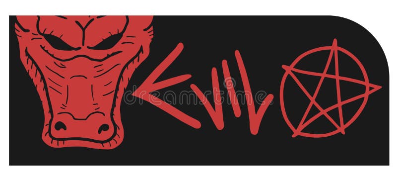 Evil card stock vector. Illustration of label, postcard - 30248326