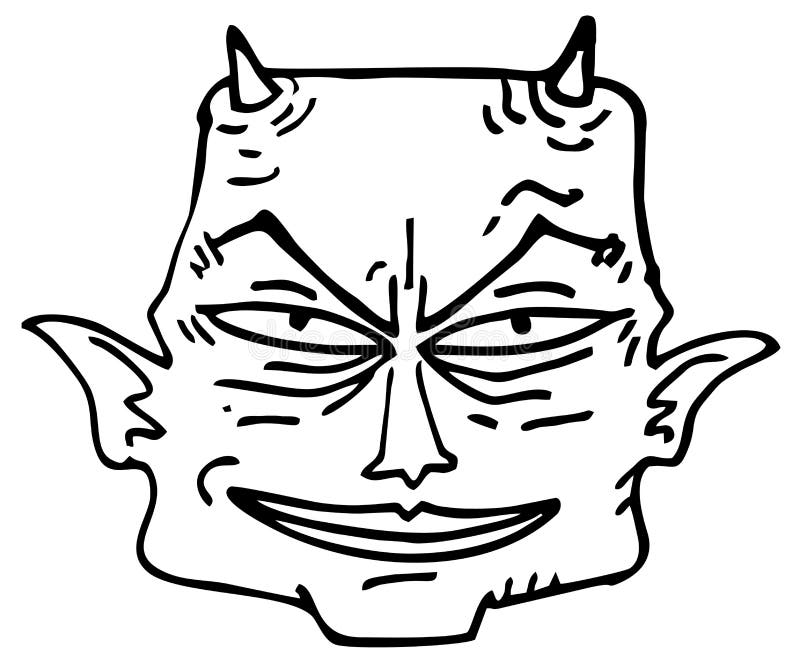 Evil demon stock vector. Illustration of night, communication - 252821635