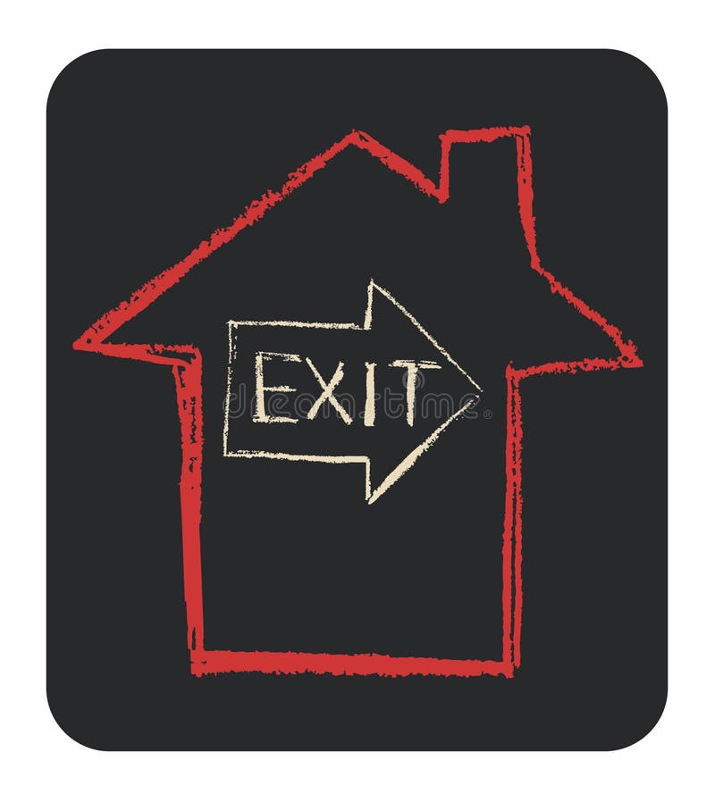 Exit house icon stock vector. Illustration of help, state - 259539225