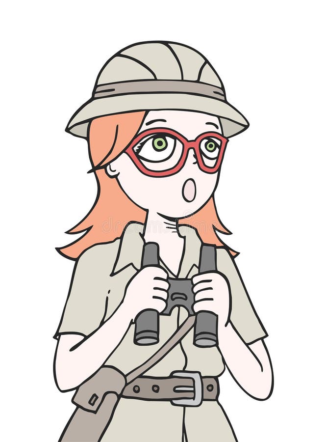 Explorer woman draw stock vector. Illustration of style - 280653641