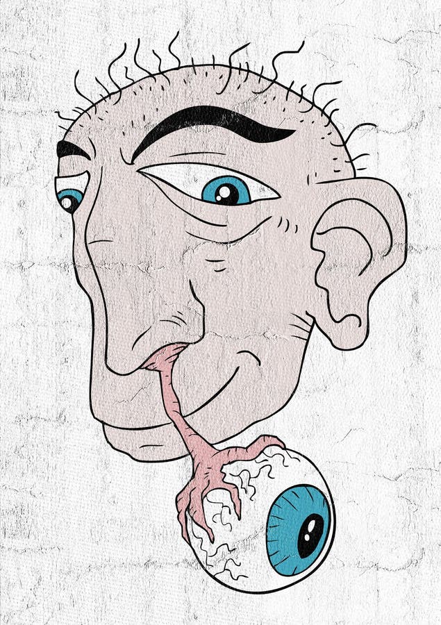 Eye hanging stock illustration. Illustration of humor - 125435130