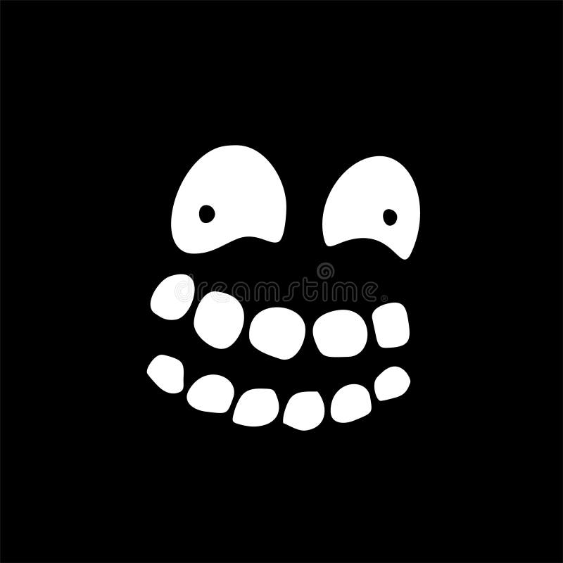 Face of a Dark Skinned Smiling Boy. Cartoon Portrait of a Young African ...