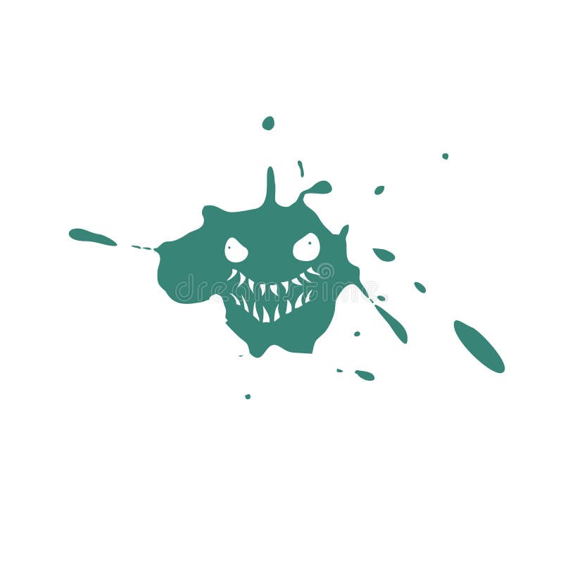 Face on ink stain design stock vector. Illustration of messy - 284095986