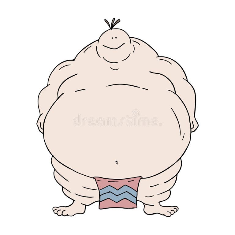 Fat man draw stock vector. Illustration of body, unhealthy - 165176871