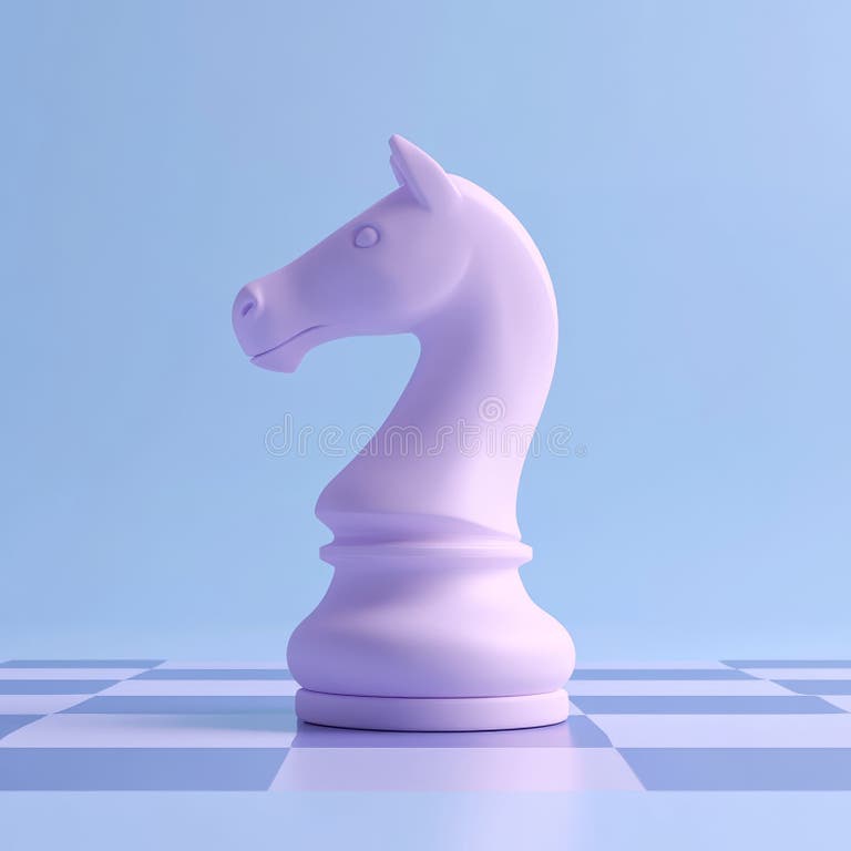 A Creative Design Features an Abstract Pastel Chess Knight Set Against ...