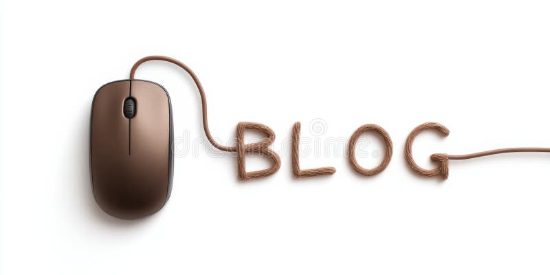 Creative Design Featuring a Computer Mouse and the Word Blog Formed ...