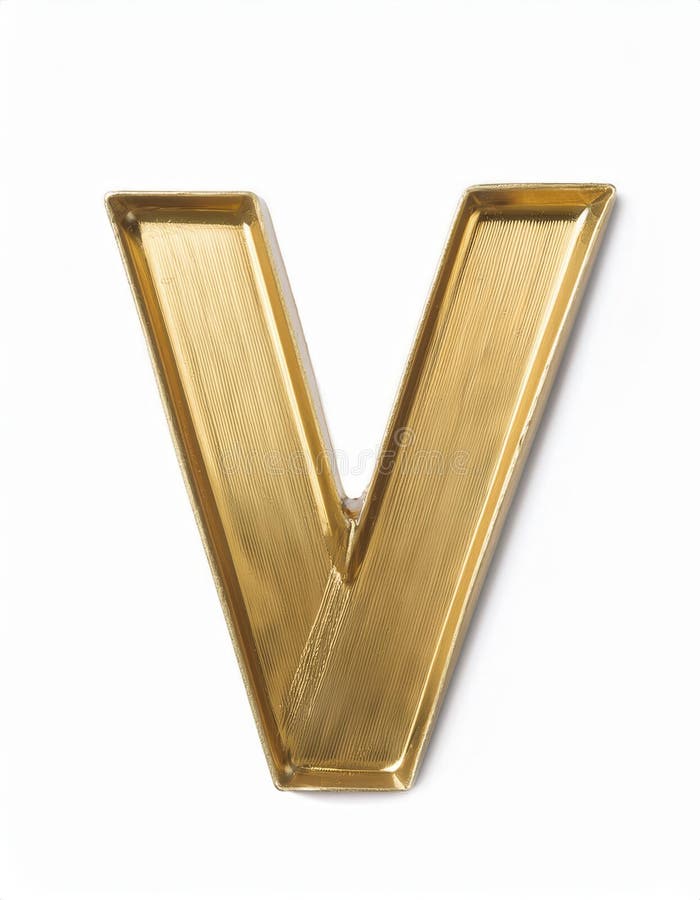 Creative Design Featuring a Gold Bar Shaped Like the Letter V on a ...